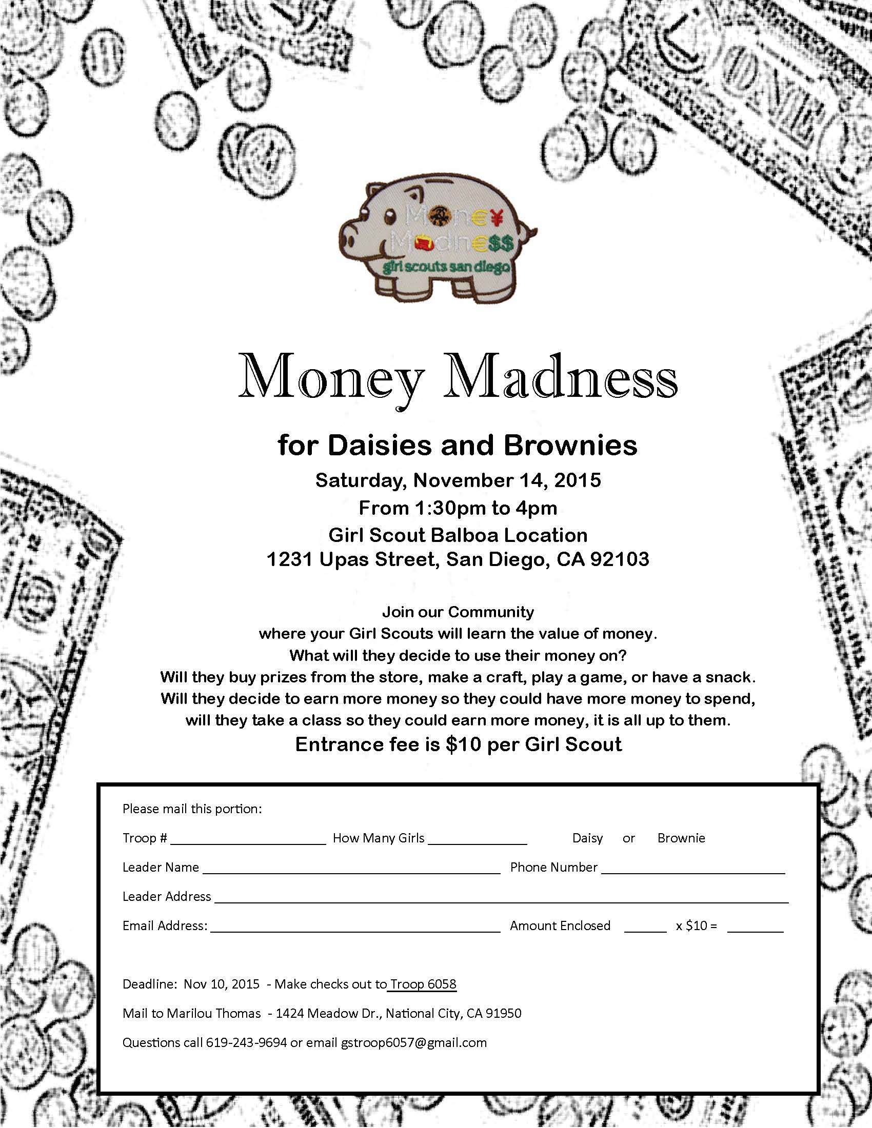 Money Madness | Sunny Trails Girl Scout Service Unit