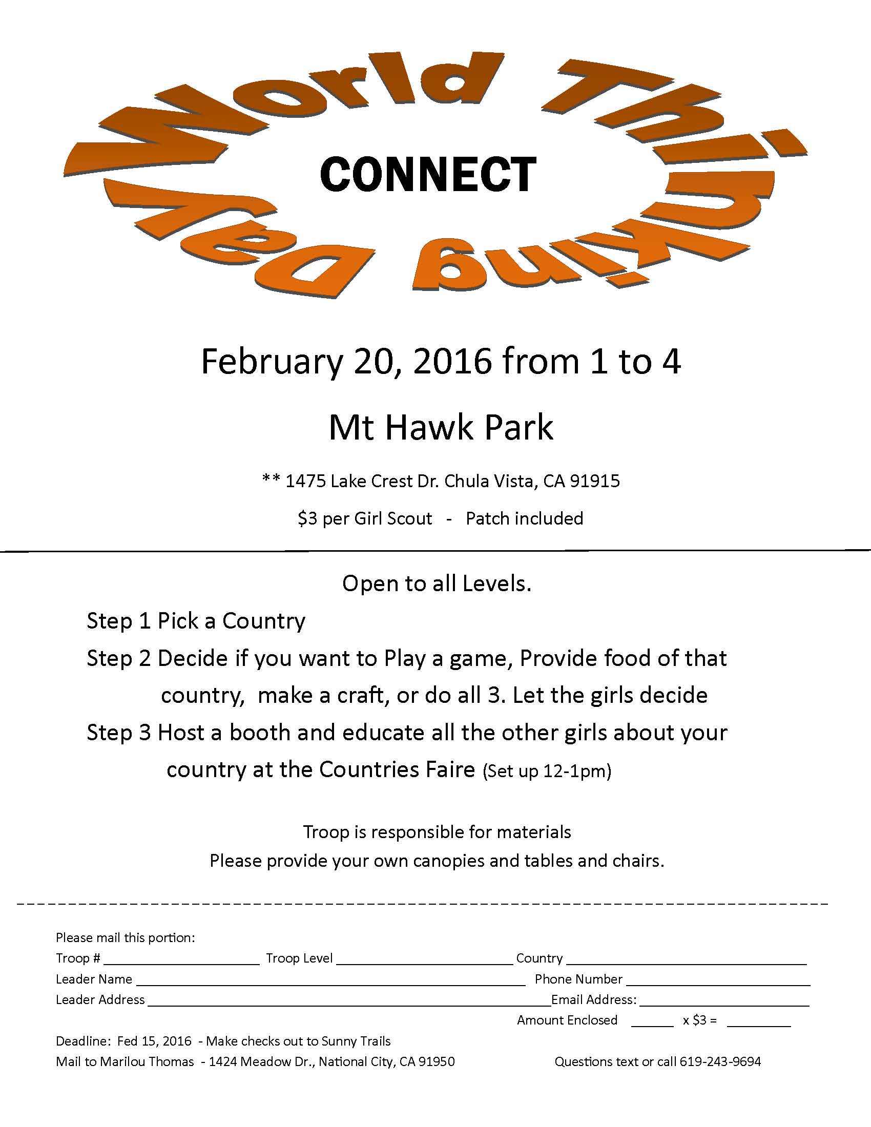 World Thinking Day 2016 | Sunny Trails Girl Scout Service Unit