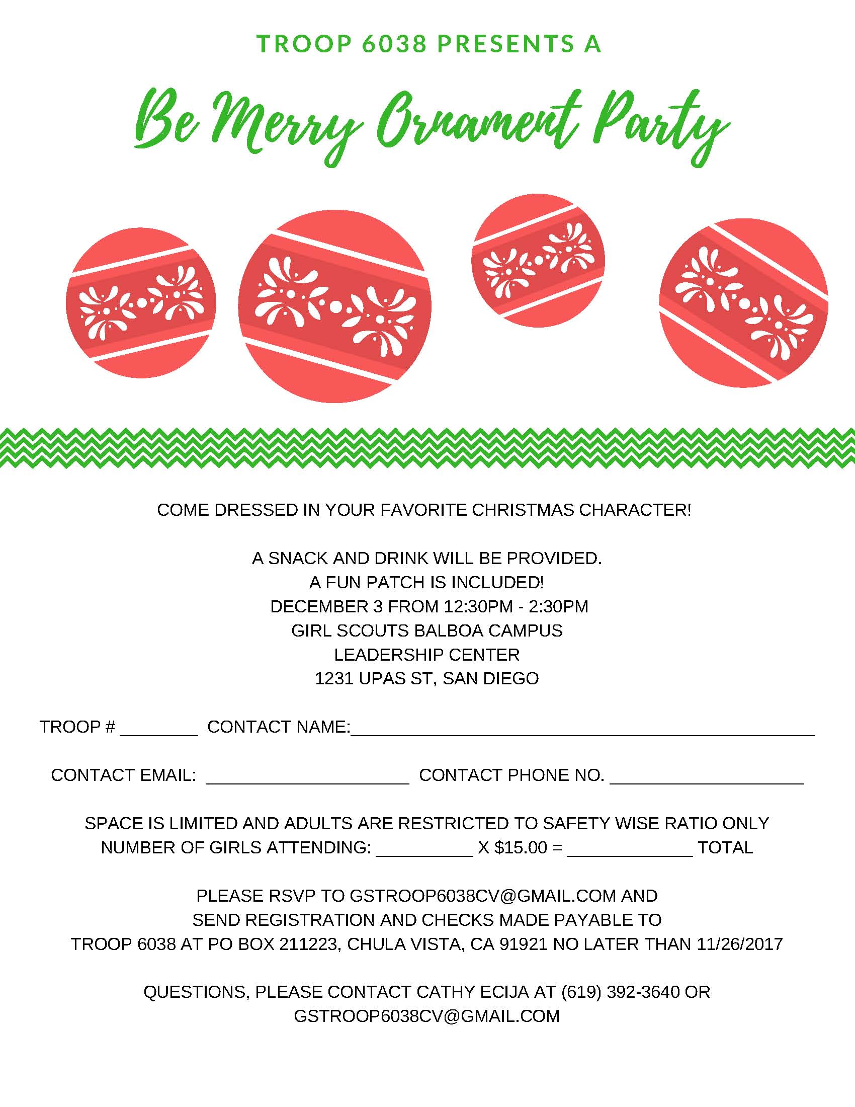 Ornament Making Party | Sunny Trails Girl Scout Service Unit