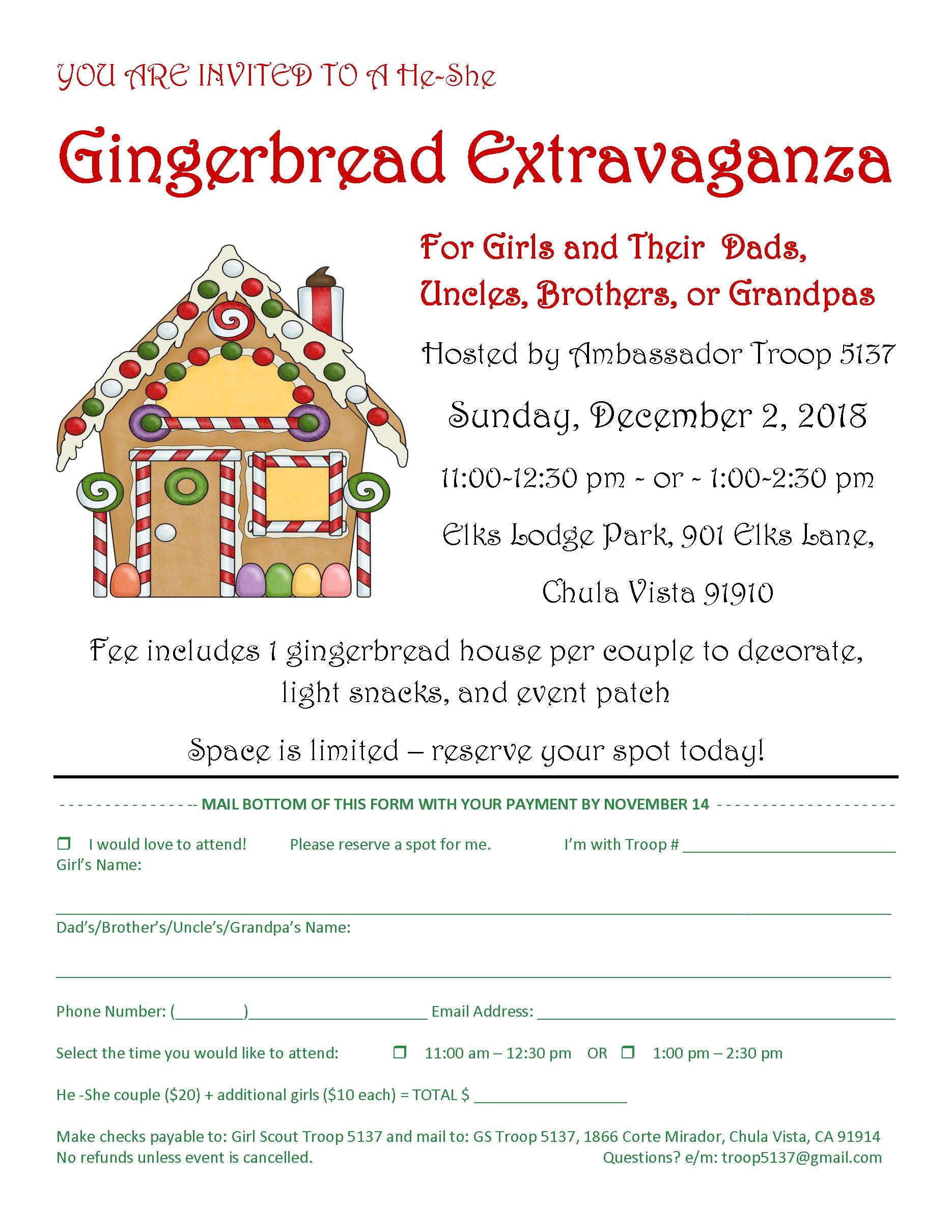 Gingerbread Extravaganza | Sunnytrails Girl Scout Service Unit