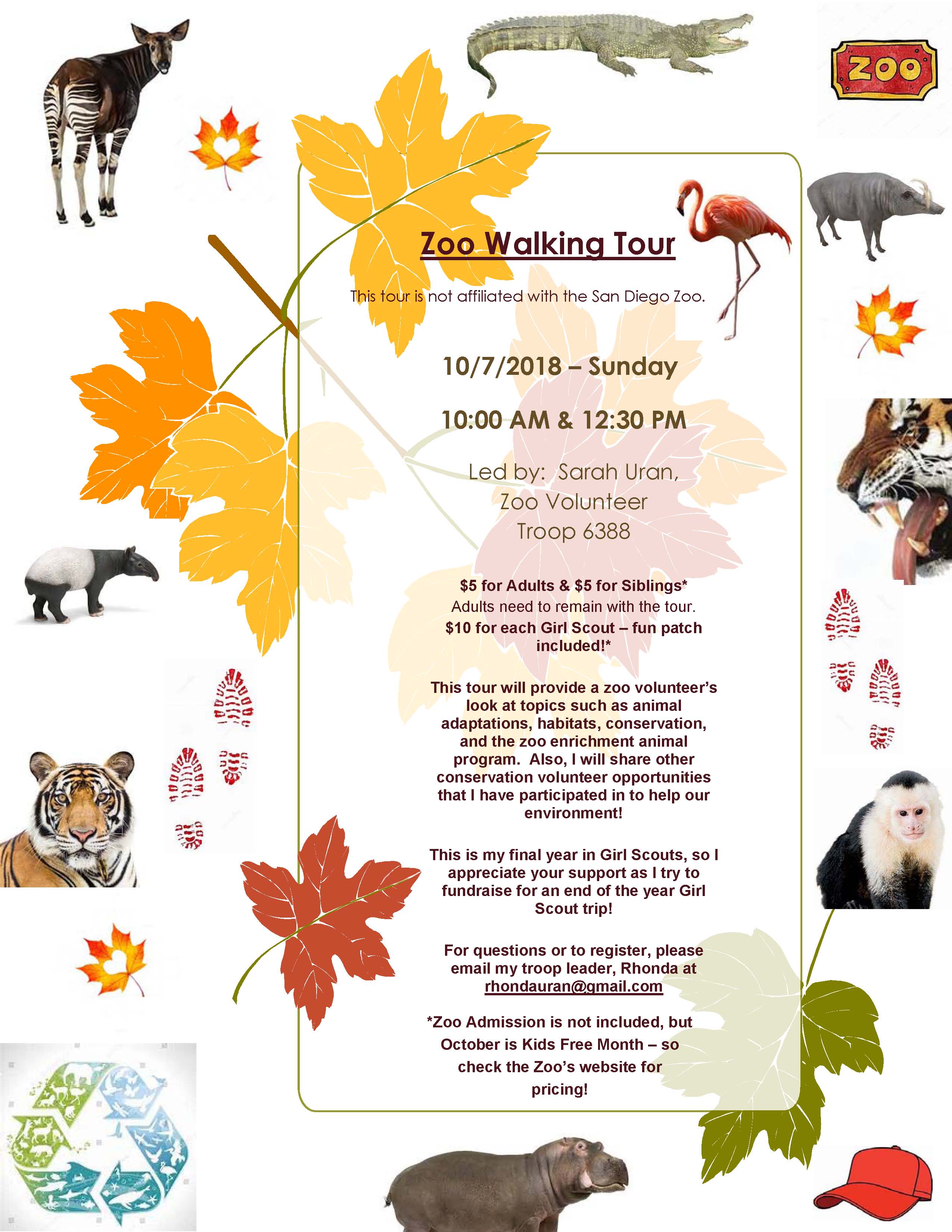 Zoo Flyer | Sunnytrails Girl Scout Service Unit