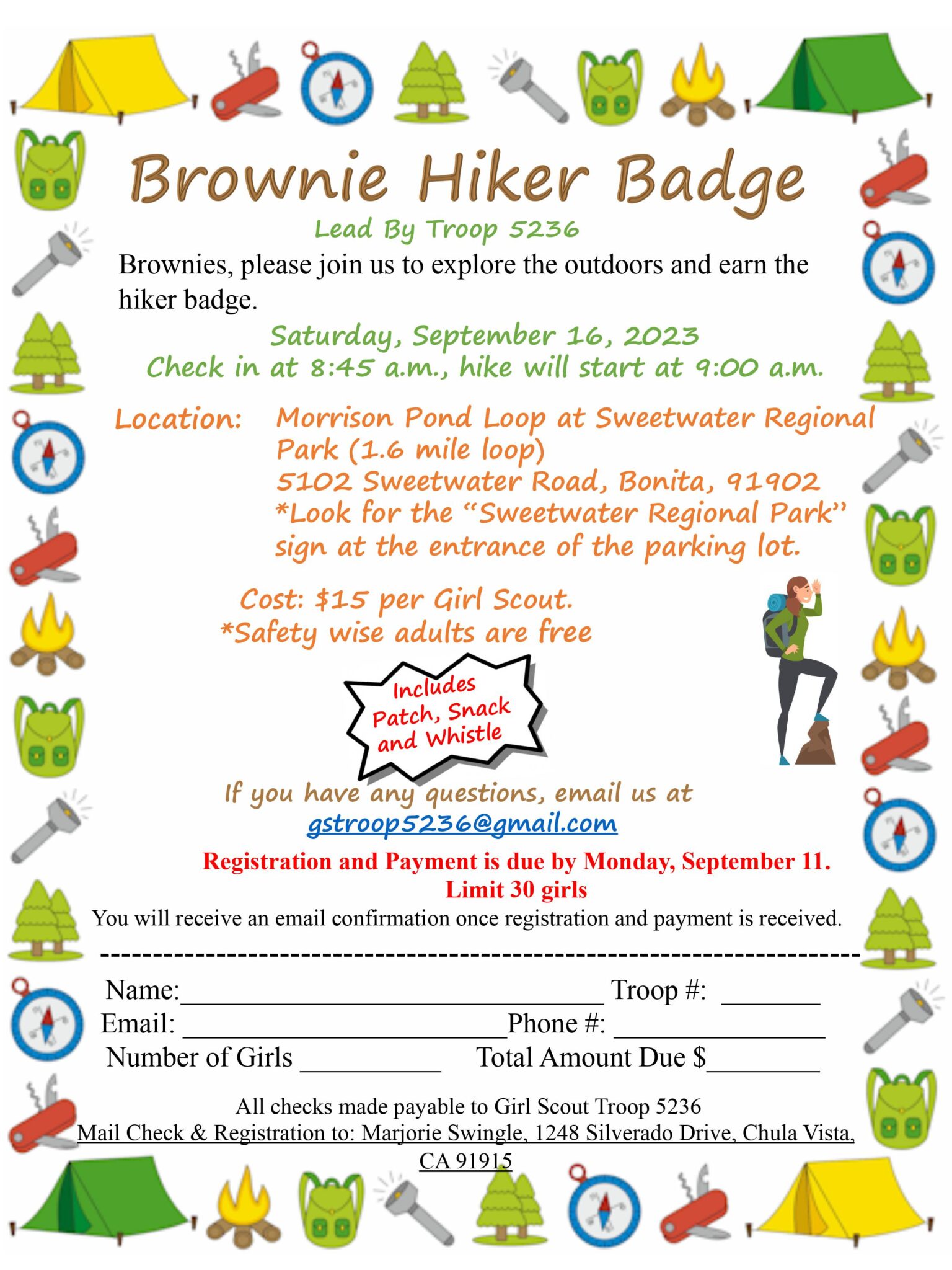 Brownie Hiker | Sunny Trails Girl Scout Service Unit