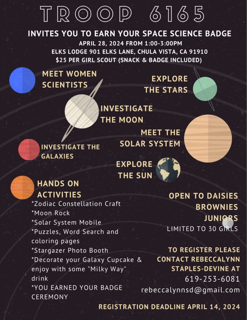 Space Science Badge | Sunnytrails Girl Scout Service Unit